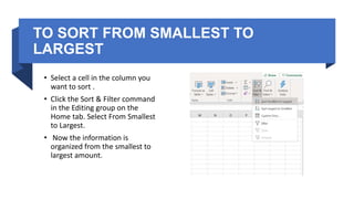 Basic computer fundamentals_ Microsoft Excel | PPTX