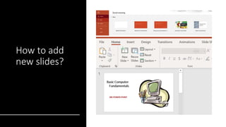 Basic computer fundamentals_MS Power Point | PPT