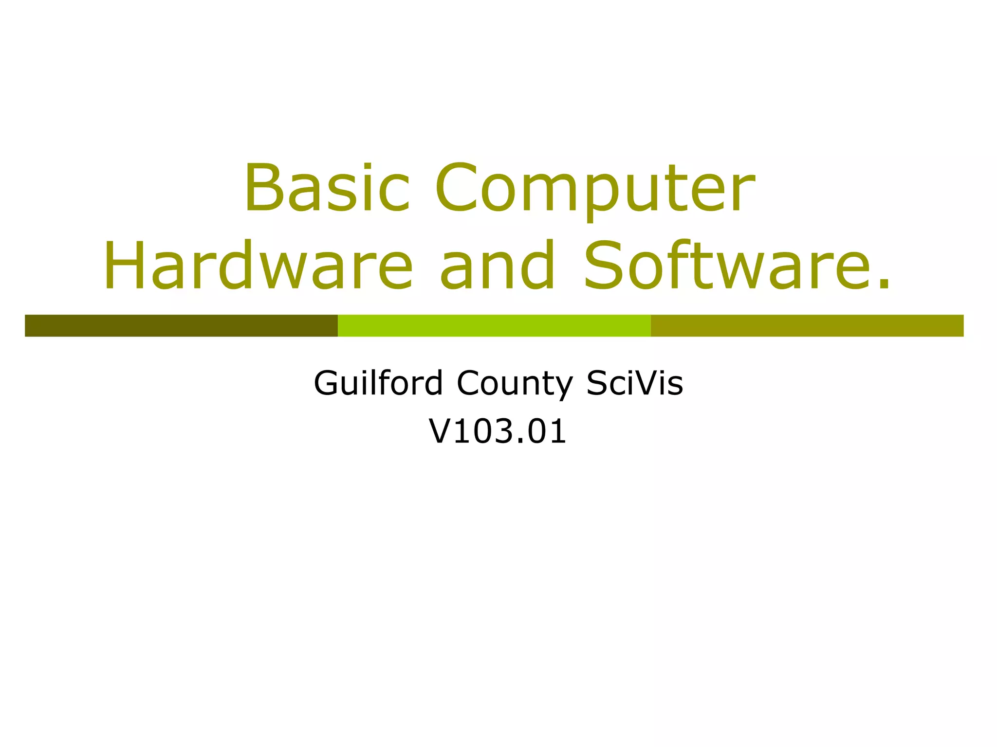 Basic computer hardware_and_software | PPT