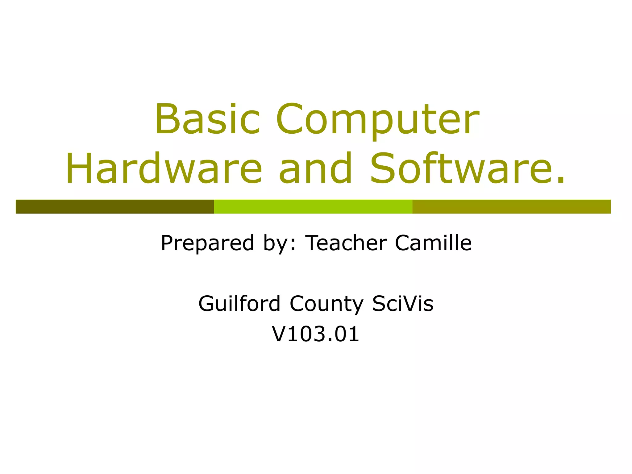 Basic Computer Hardware & Software | PPT