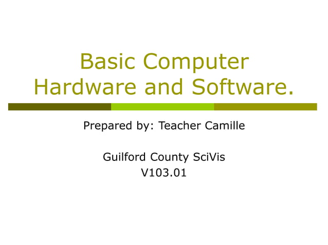 Basic Computer Hardware & Software | PPT