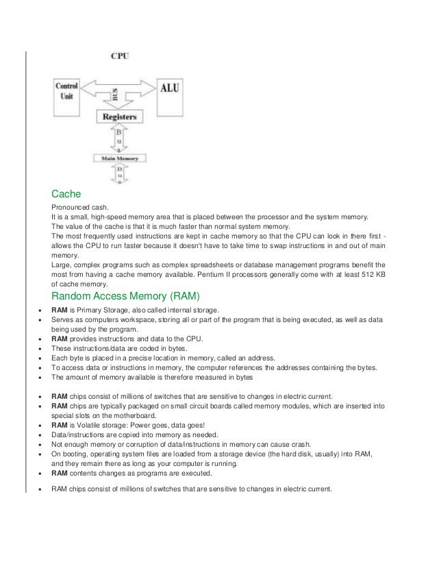 Basic Computer Hardware Terminology