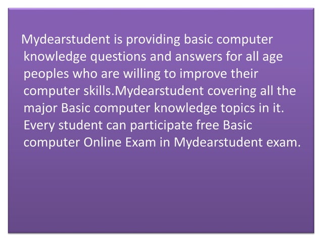 Basic computer knowledge | PDF