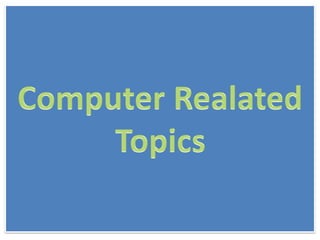 Basic computer knowledge | PDF