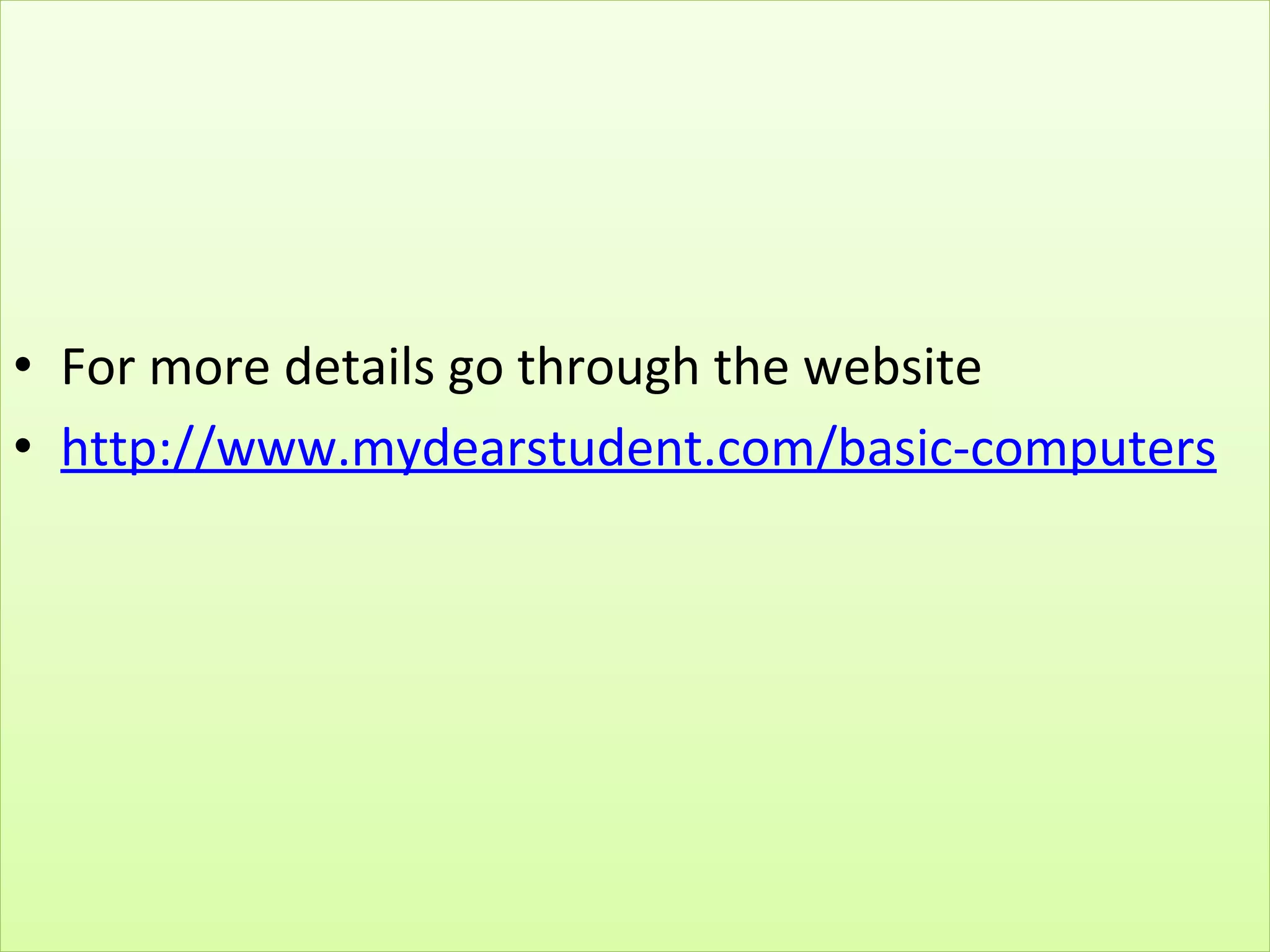 Basic computer knowledge | PDF