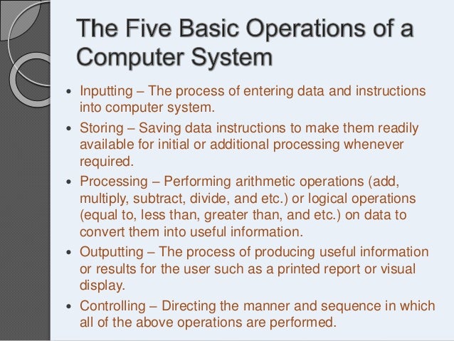 Basic computer organisation