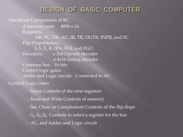 Basic computer organisation design | PPT