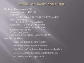 Basic computer organisation design | PPT