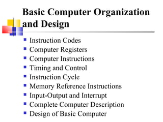 Basic computer organization | PPT
