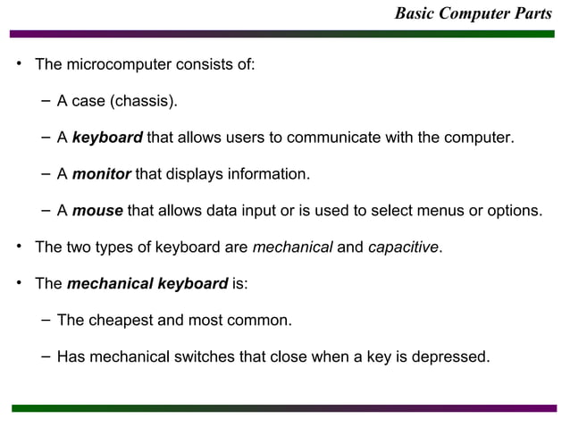Basic computerparts | PPT