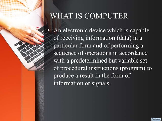 Basic computer ppt | PPTX | Desktop Publishing | Computer Software and ...