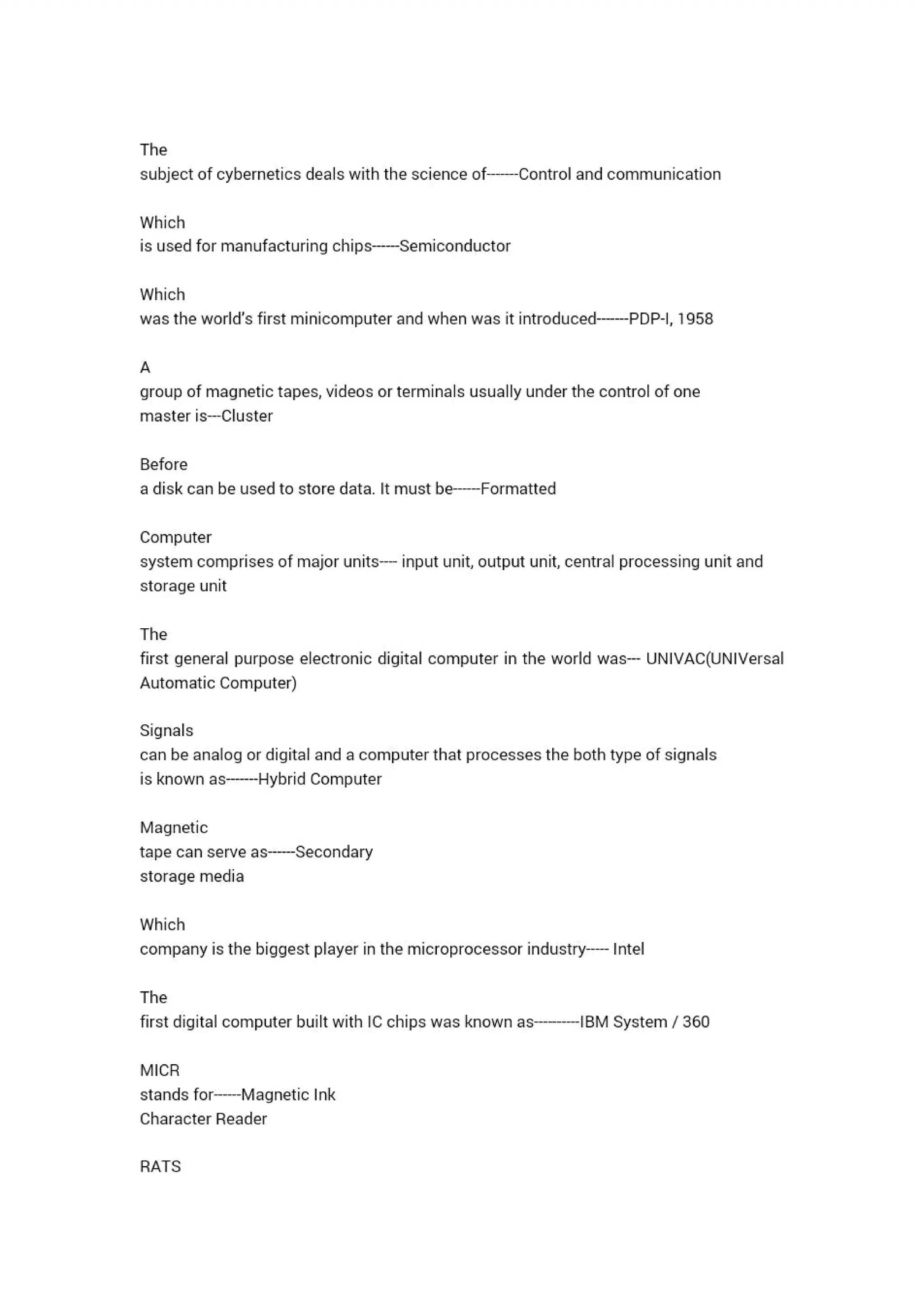 Basic computer question | PDF