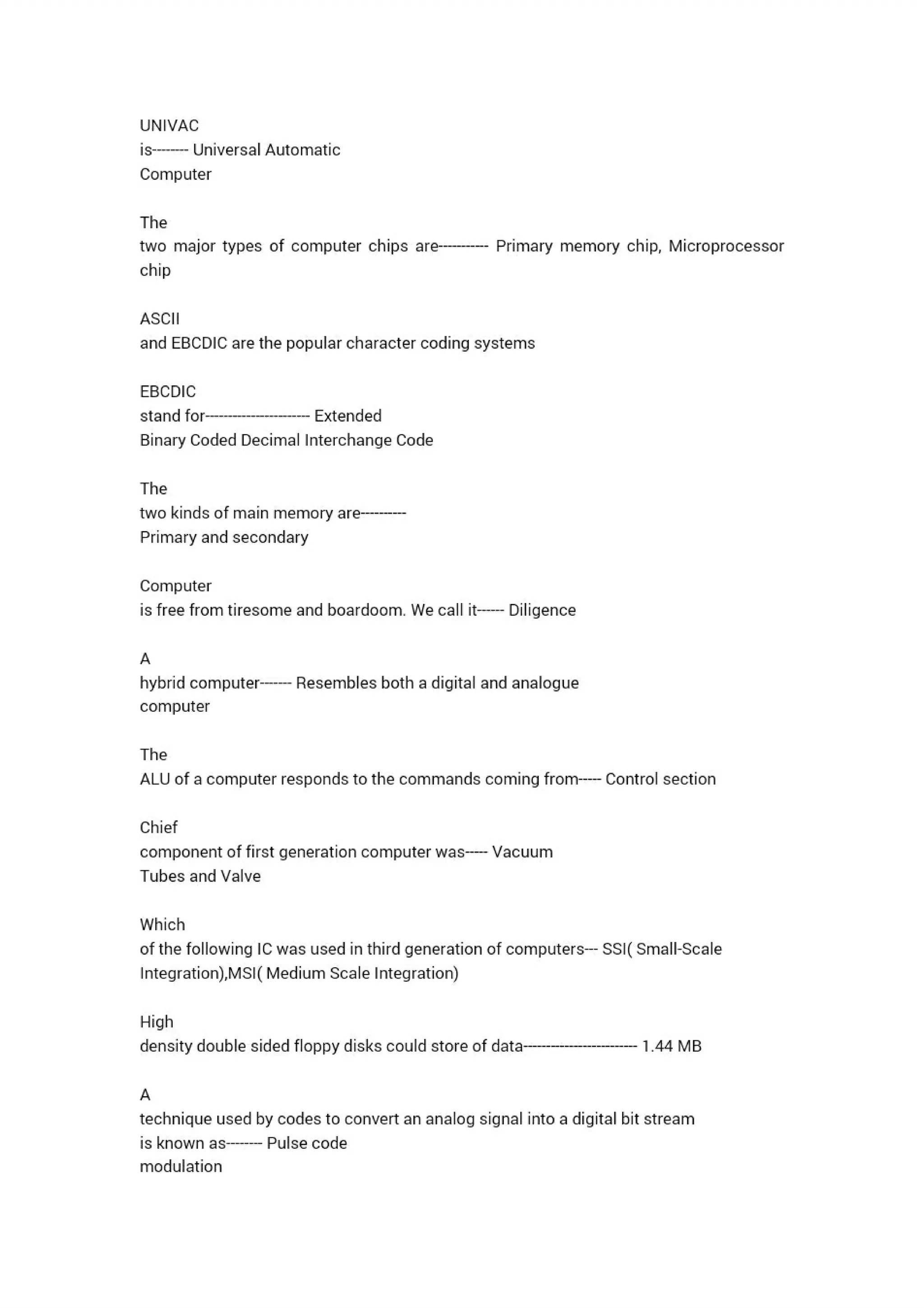Basic computer question | PDF