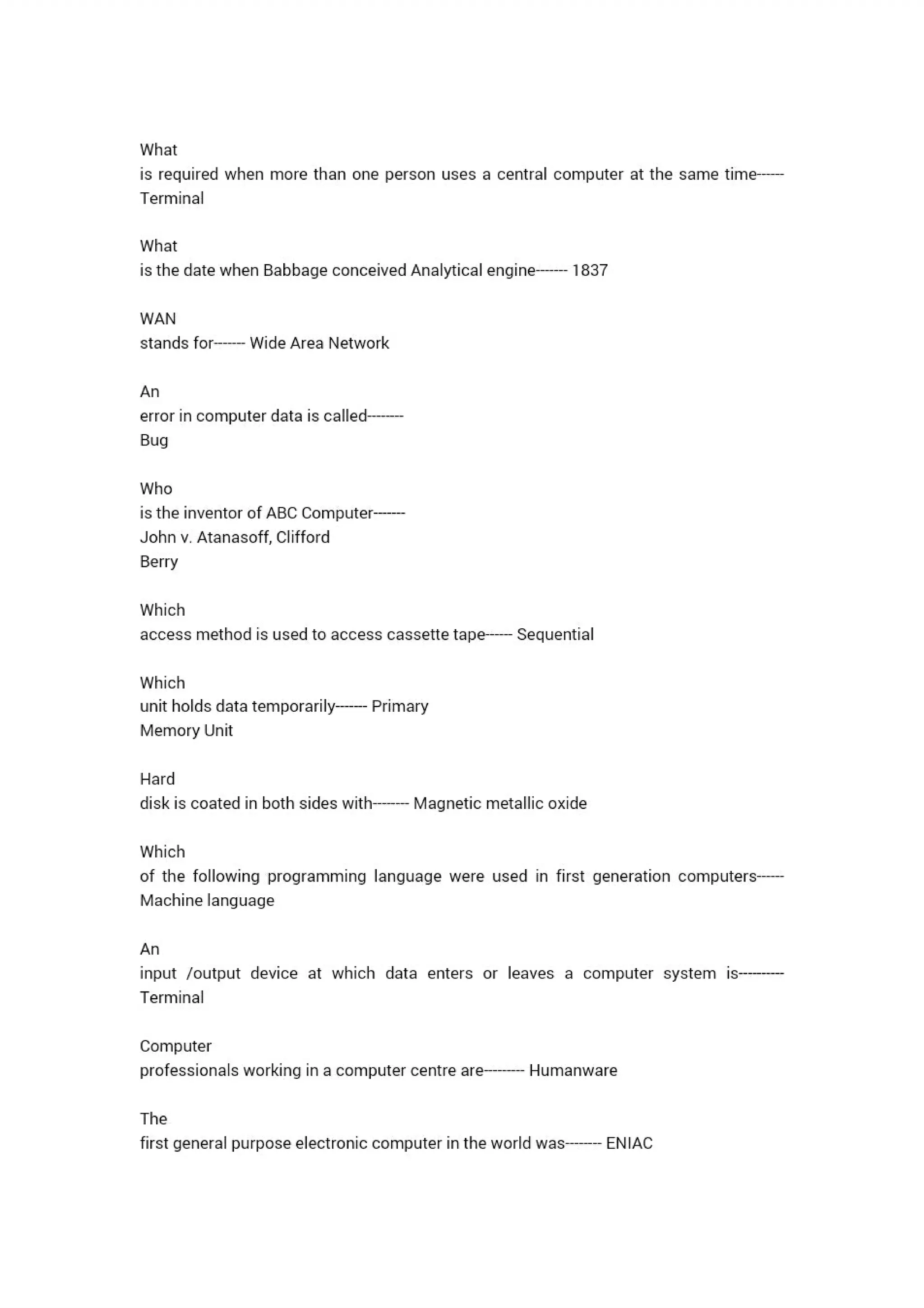 Basic computer question | PDF