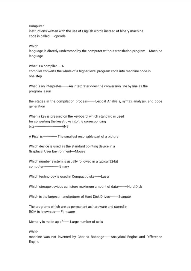 Basic computer question | PDF