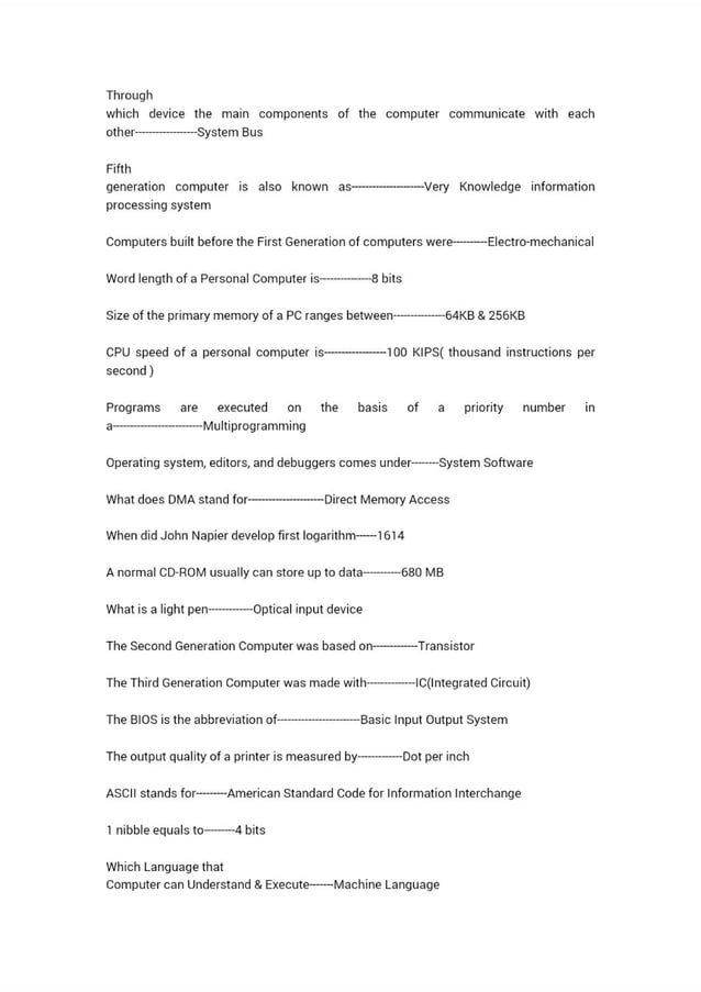 Basic computer question | PDF