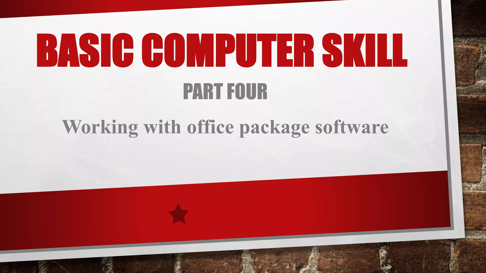 Basic Computer skill-P4 Excel.pptx