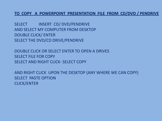 Basic computer steps | PPT