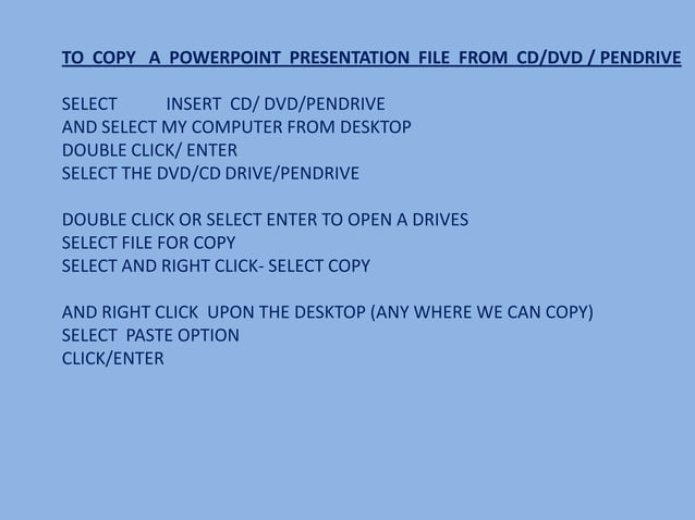 Basic computer steps | PPT