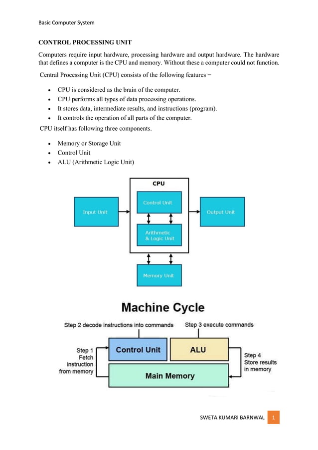 Basic computer system | PDF | Data Storage and Warehousing | Computing