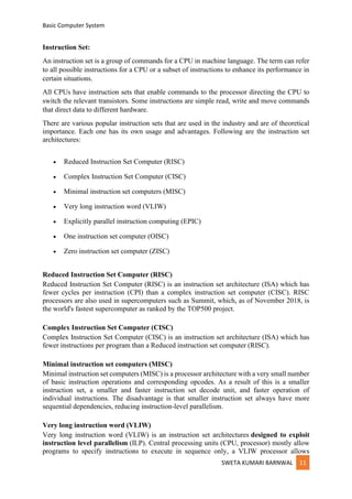 Basic computer system | PDF | Data Storage and Warehousing | Computing