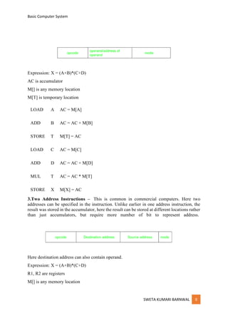 Basic computer system | PDF | Data Storage and Warehousing | Computing
