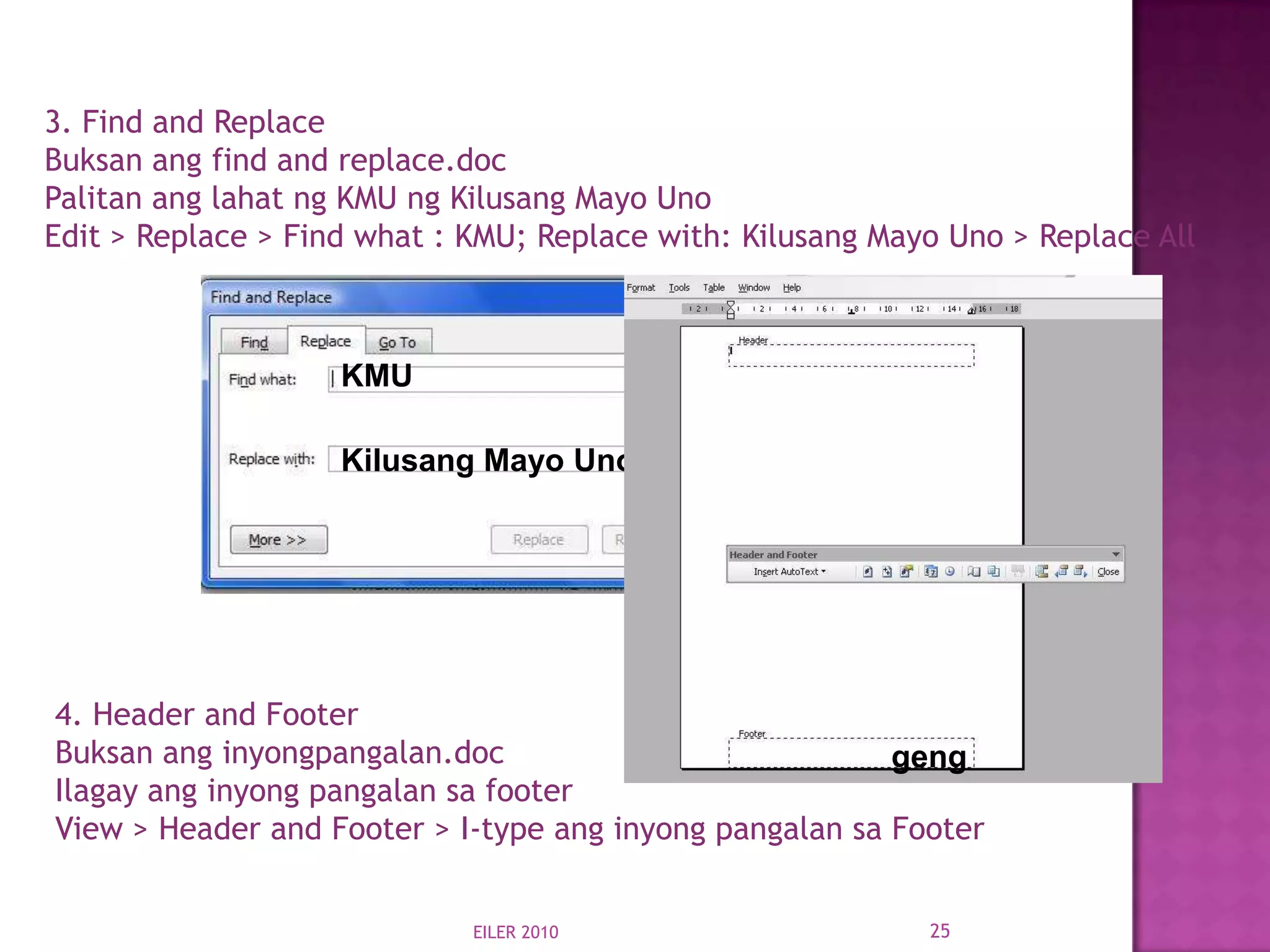 Batayang pagsasanay sa paggamit ng Microsoft Word | PPTX