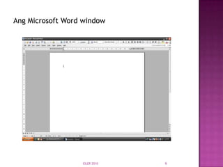 Batayang pagsasanay sa paggamit ng Microsoft Word | PPTX