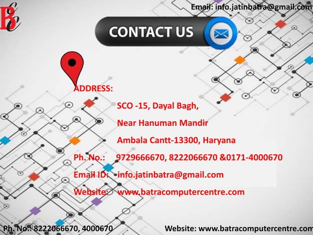 Basic Computer Training Institute ! BATRA COMPUTER CENTRE | PPT