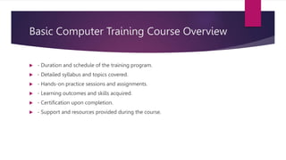 Essential Computer Skills: Join Our Basic Computer Training Course in ...