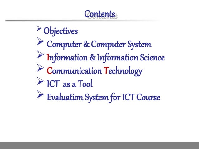 Introduction to Information and Communication technology | PPT