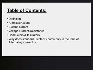 what is a Electricity?? | PPTX