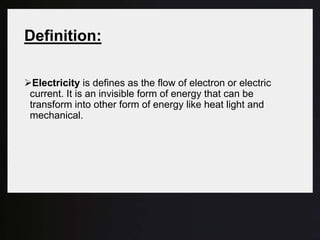 what is a Electricity?? | PPTX