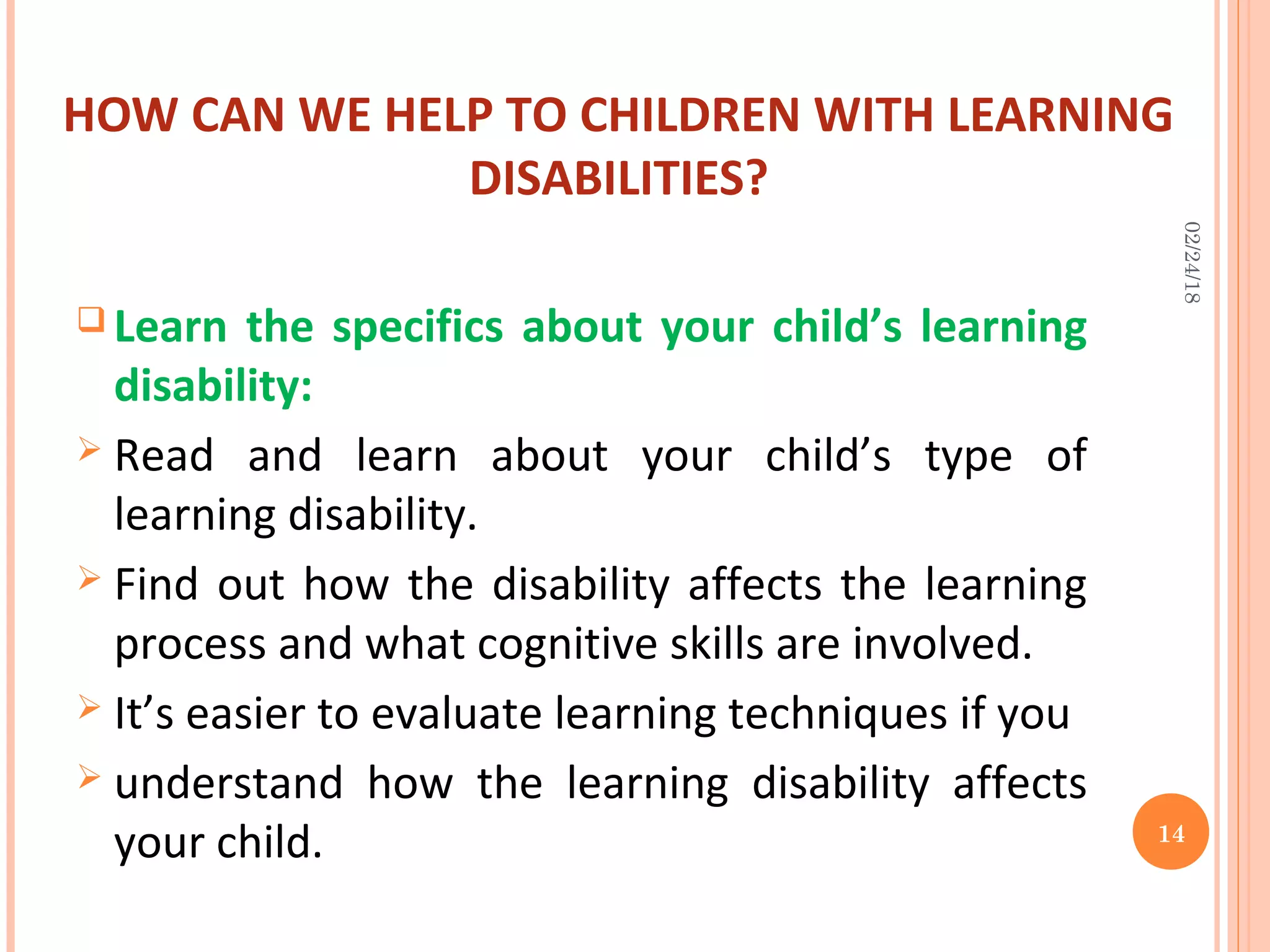 Basic Concept about Learning Disability | PPT