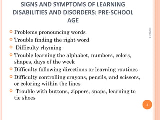 Basic Concept about Learning Disability | PPT