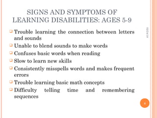Basic Concept about Learning Disability | PPT