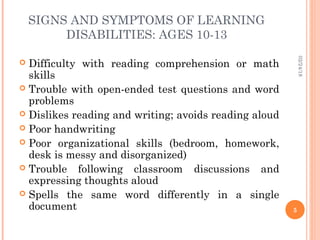 Basic Concept about Learning Disability | PPT