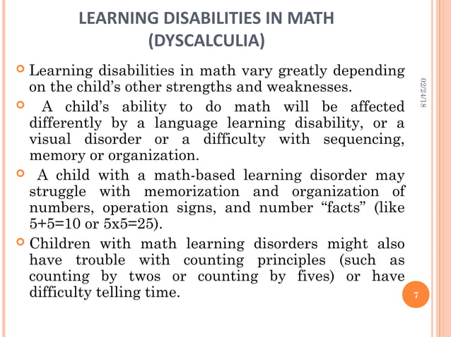 Basic Concept about Learning Disability | PPT