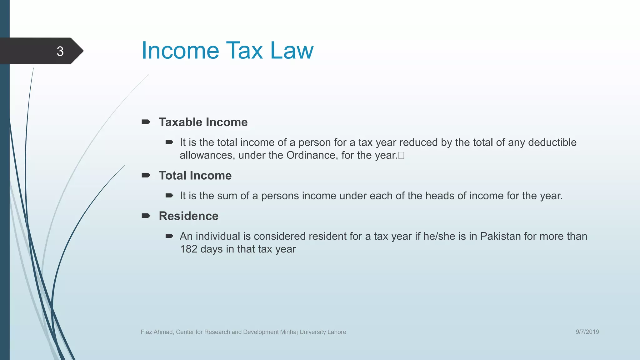 Basic concept and definition related to income tax | PPTX