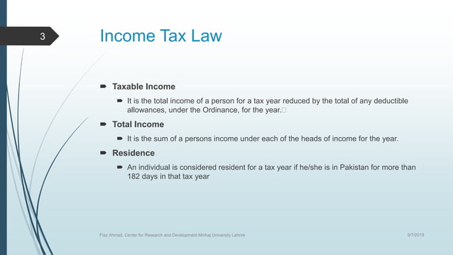 Basic concept and definition related to income tax | PPT