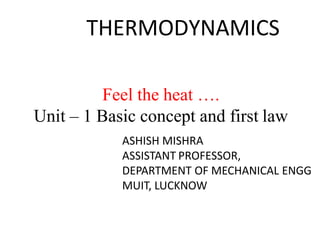 thermodynamics introduction & first law | PPT
