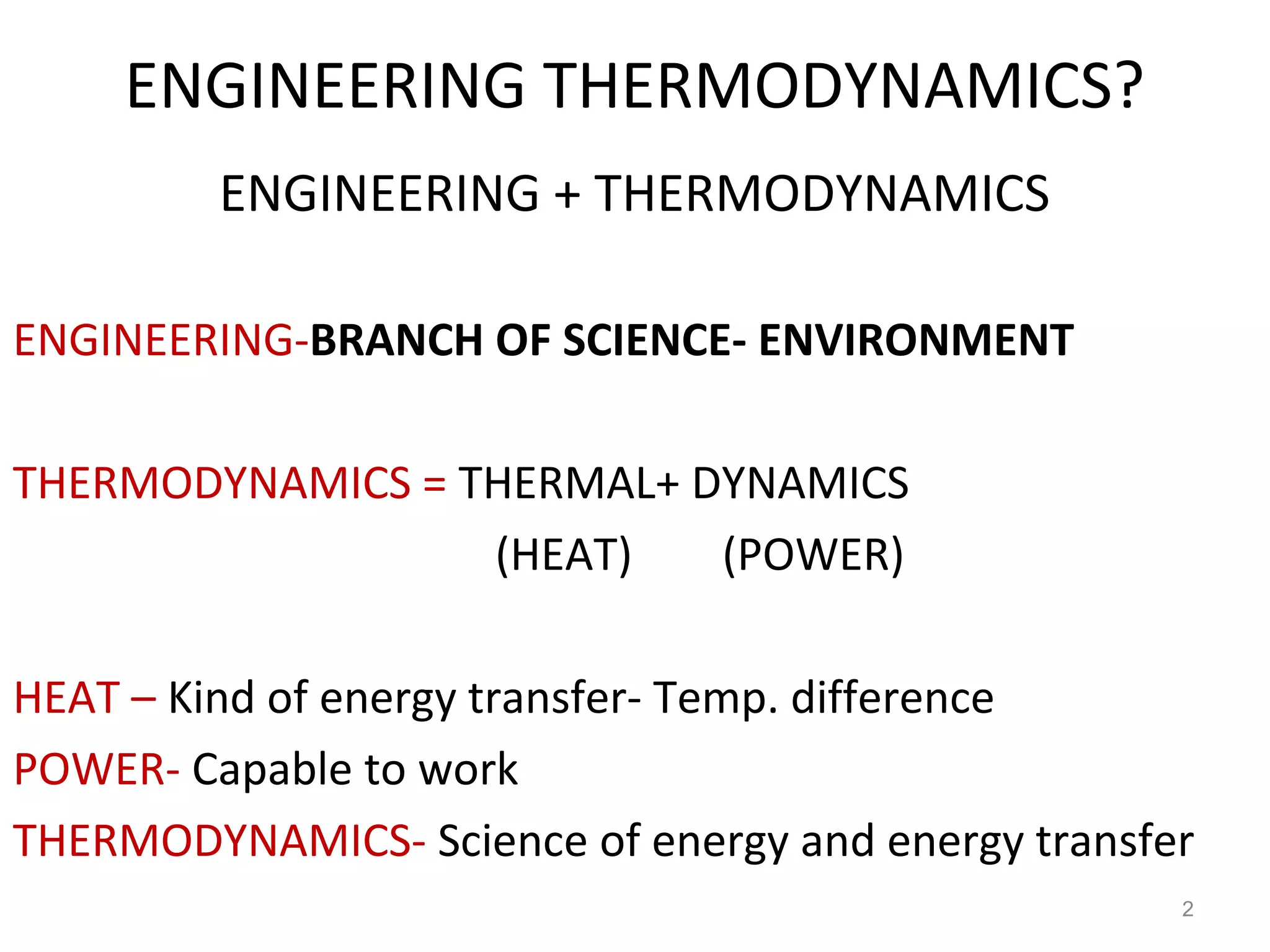 Basic concept and first law of thermodynamics | PPT