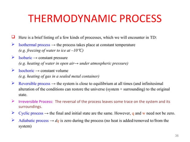 Basic concept and first law of thermodynamics | PPT | Chemistry | Science
