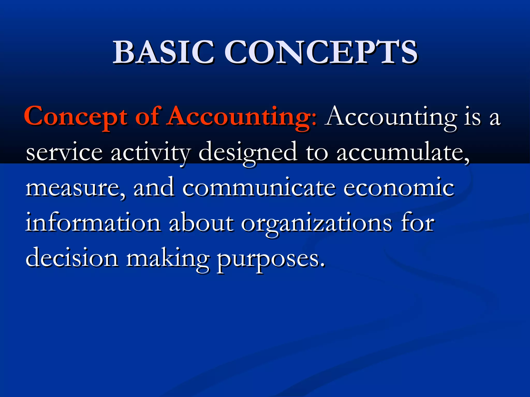 Basic concept of accounting | PPT