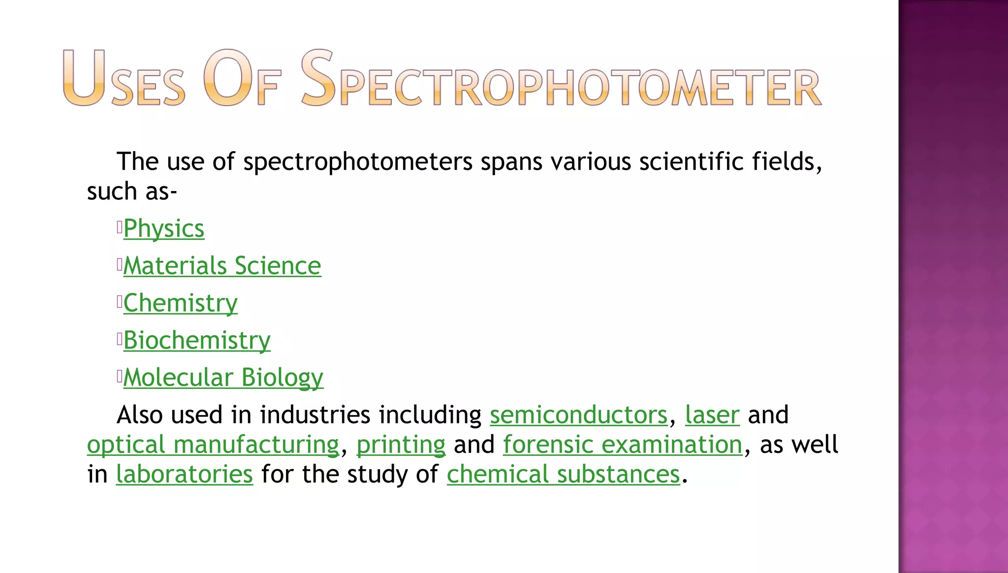 Basic concept of analytical technique spectrophotometry | PPT
