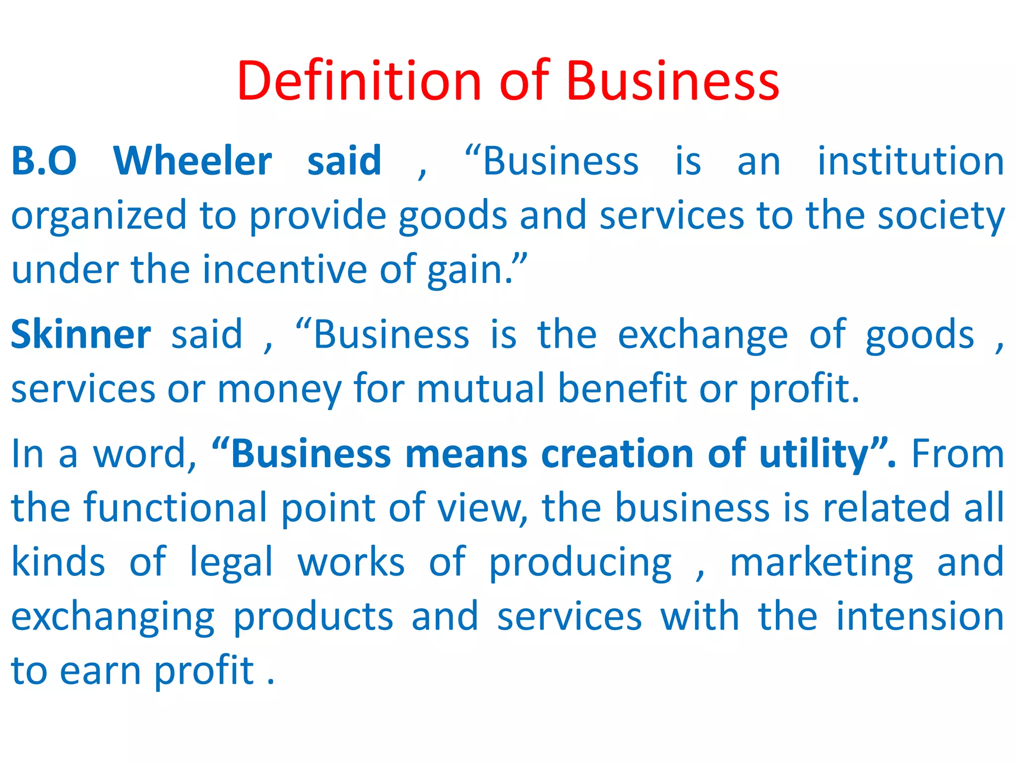 Basic concept of business | PPTX