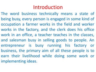 Basic concept of business | PPTX