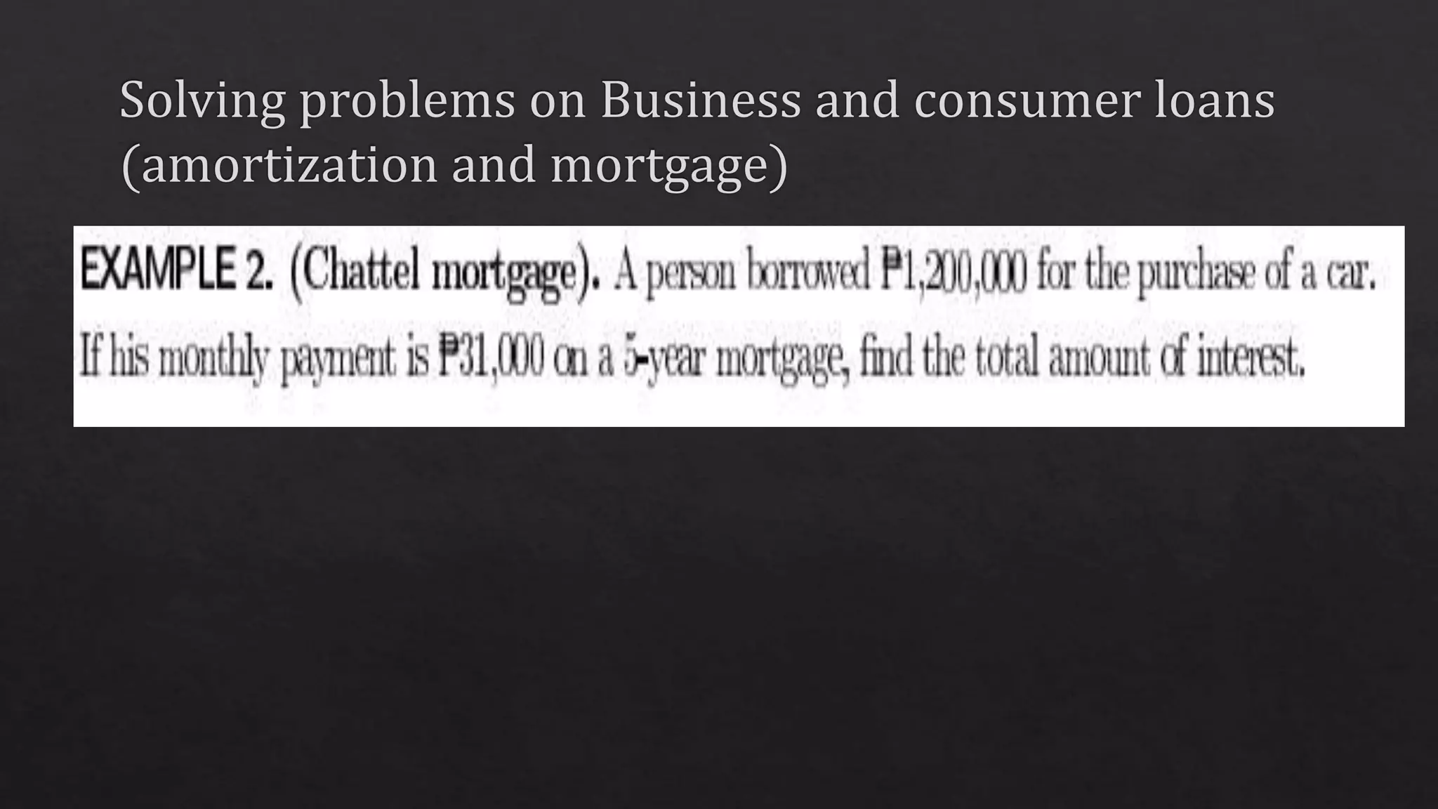 Basic concept of business and consumer loans | PPTX