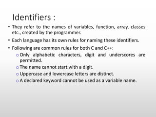 Basic concept of c++ | PPT