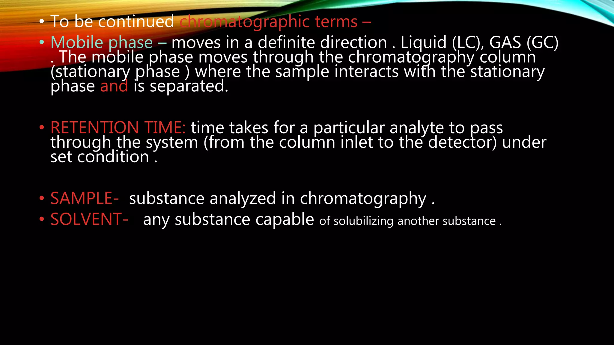 Basic concept of chromatography | PPTX | Chemistry | Science